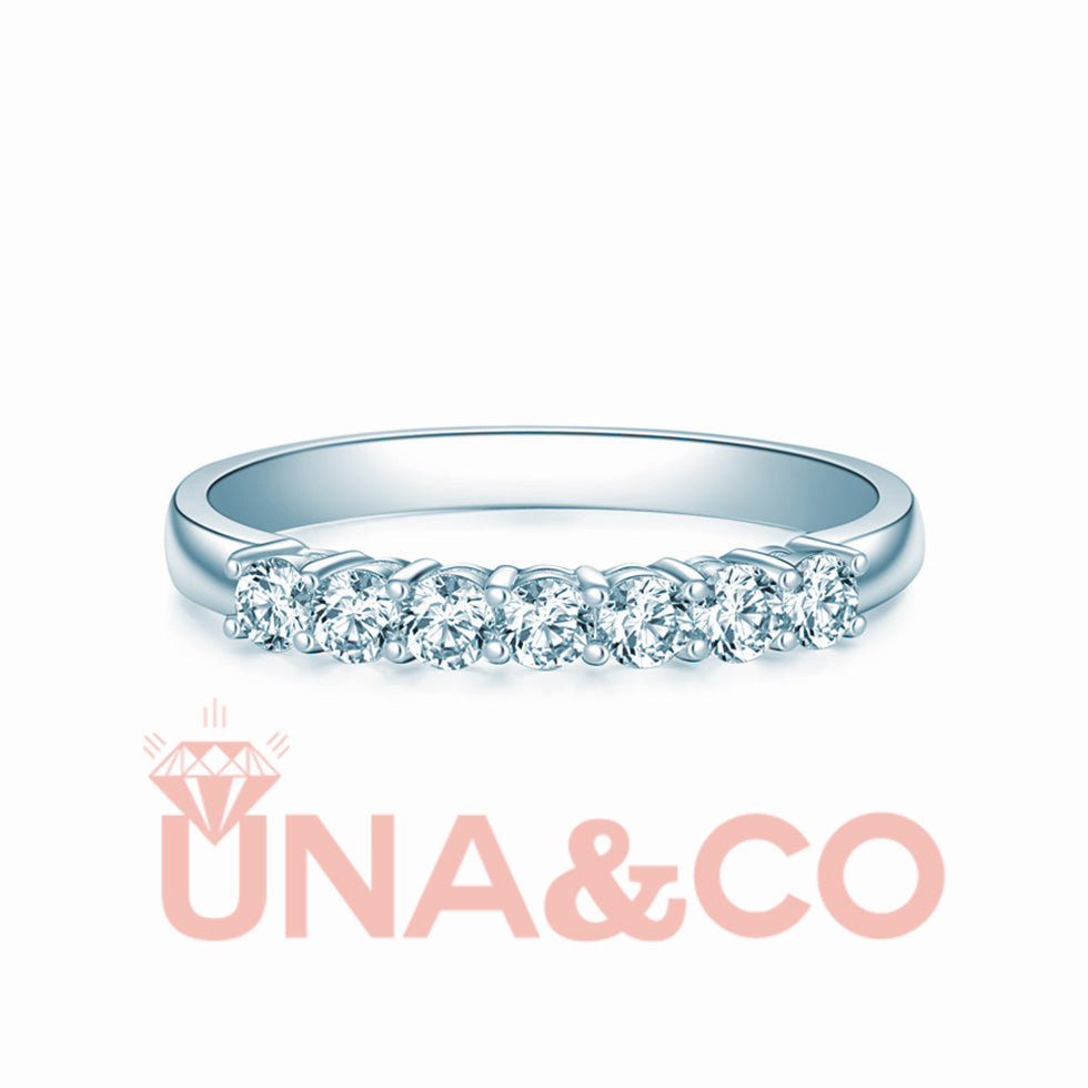 Half A Circle Seven CVD diamonds Ring – UNA&CO