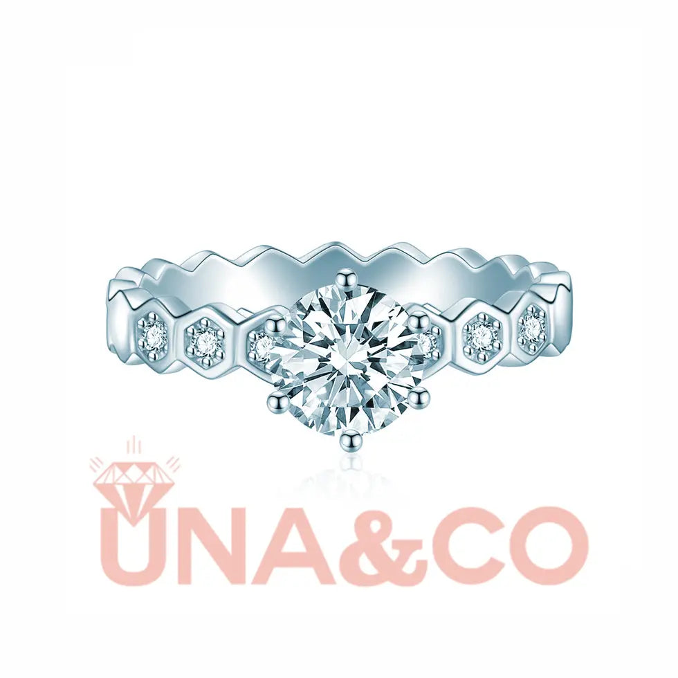 Delicate Honeycomb CVD Diamond Ring – UNA&CO